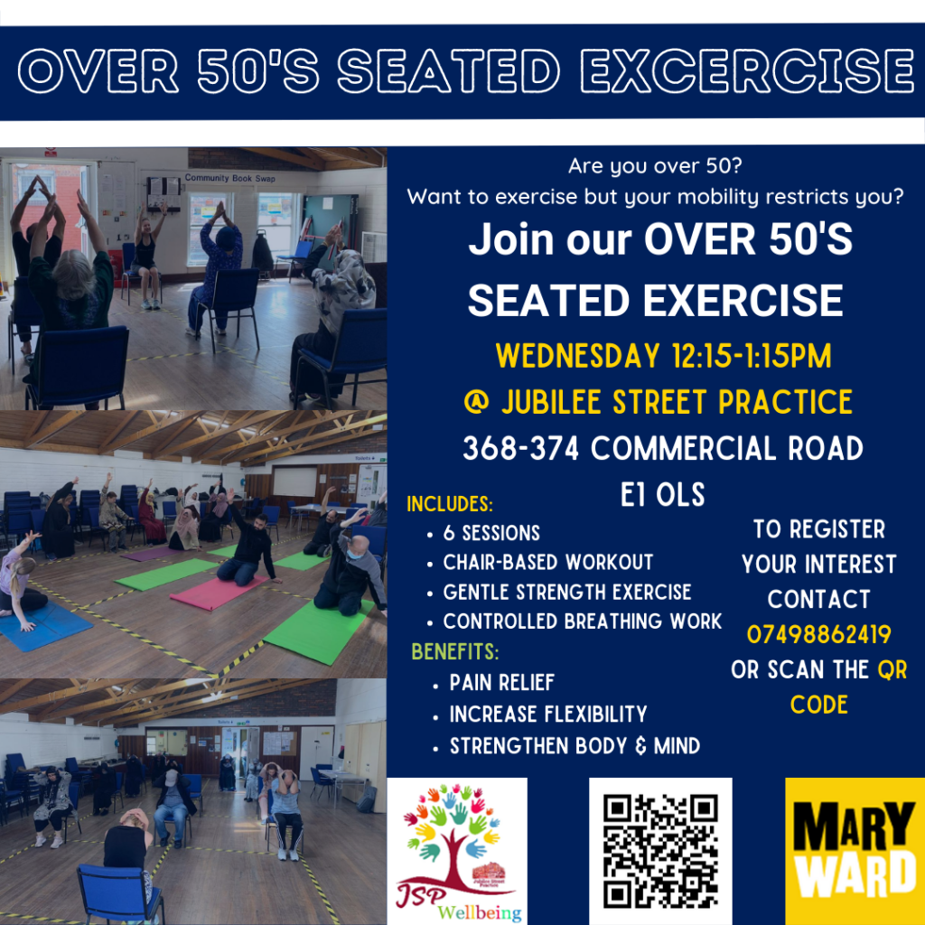 Over 50’s Seated Exercise | Jubilee Street Practice