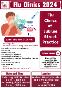 Flu Protection 2024-2025 | Jubilee Street Practice